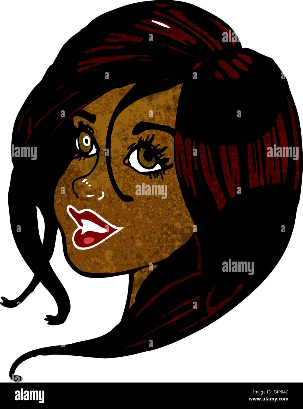 cartoon pretty female face Stock Vector Image & Art - Alamy