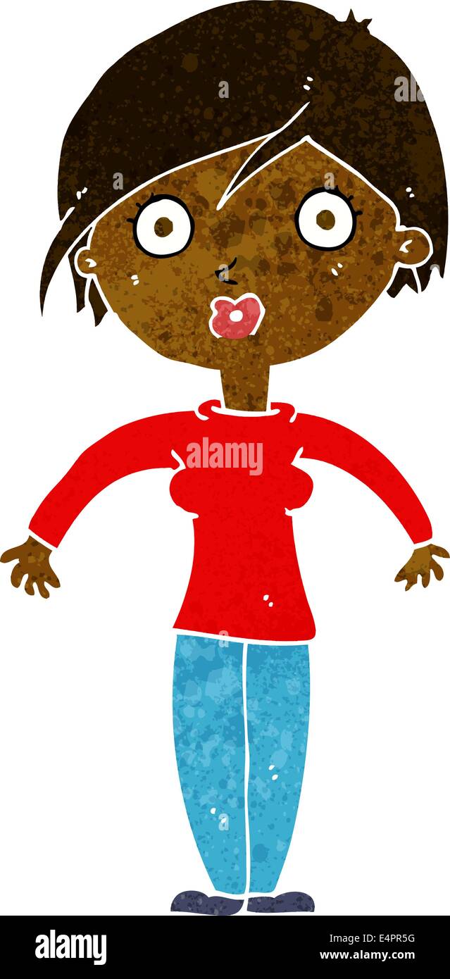 cartoon surprised woman Stock Vector Image & Art - Alamy