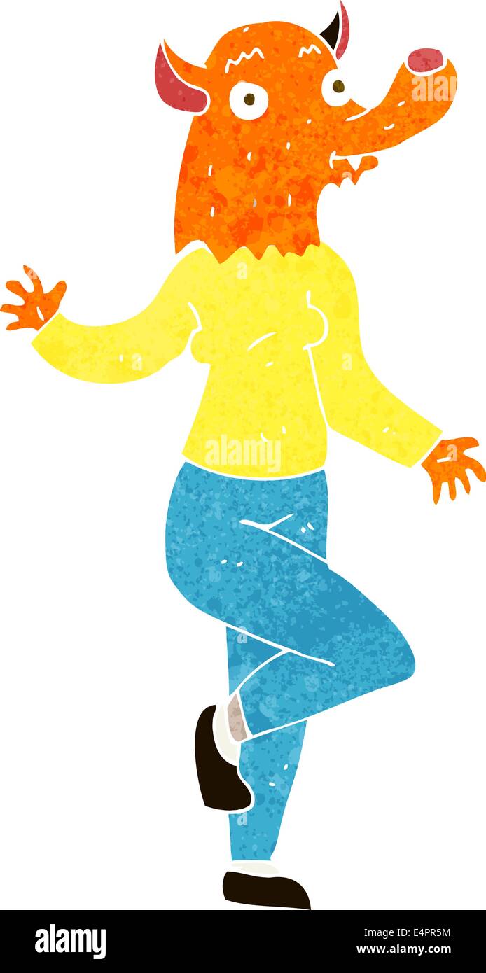 cartoon dancing fox woman Stock Vector Image & Art - Alamy