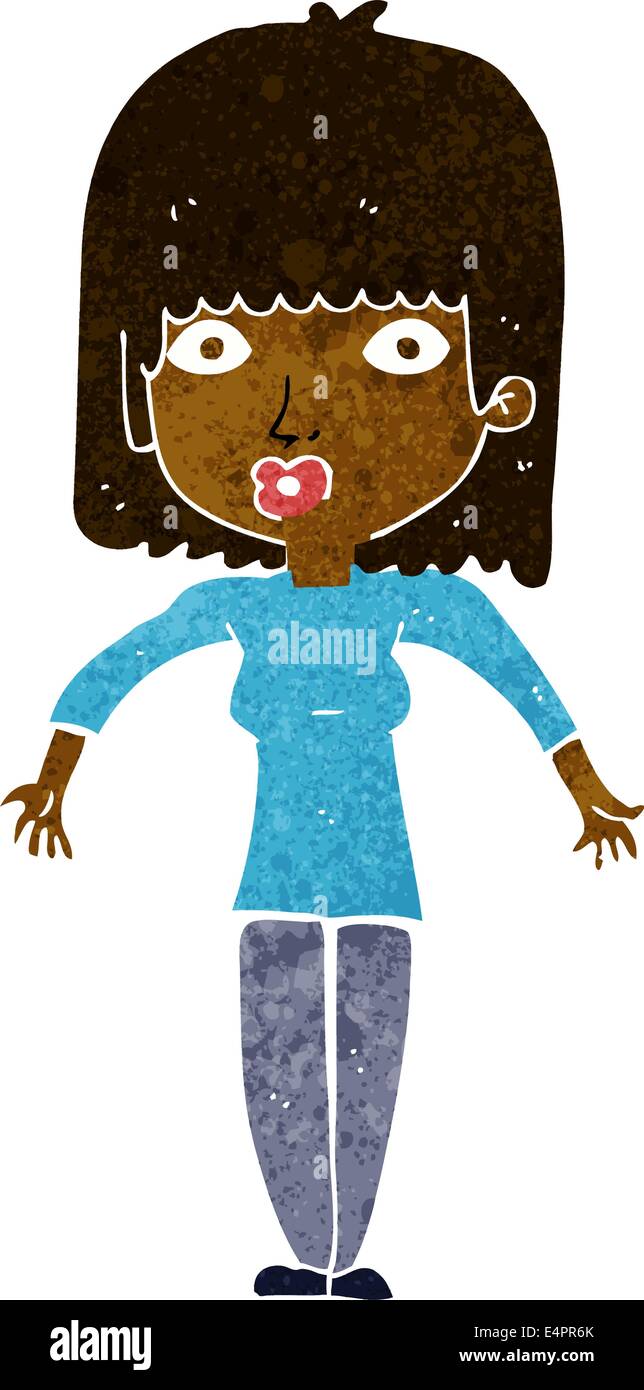 cartoon woman shrugging Stock Vector Image & Art - Alamy