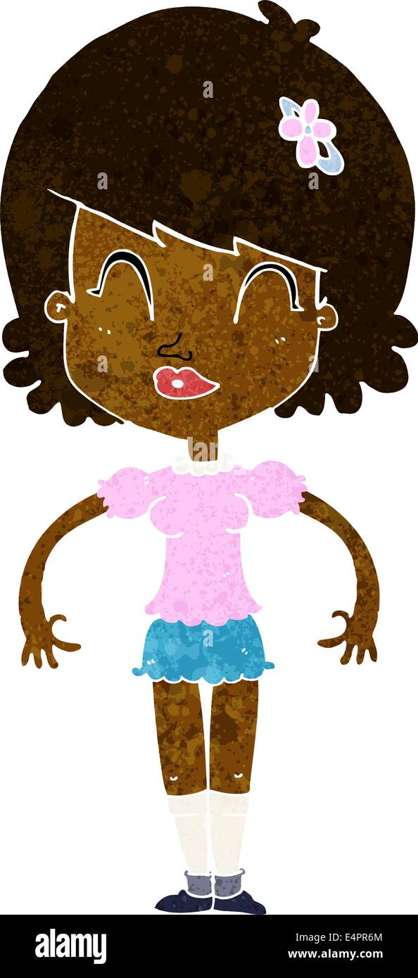 cartoon happy pretty woman Stock Vector Image & Art - Alamy