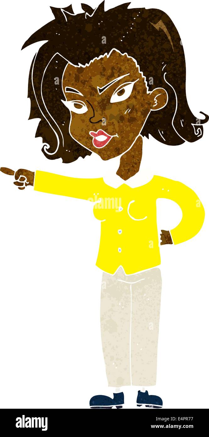 cartoon woman pointing Stock Vector Image & Art - Alamy