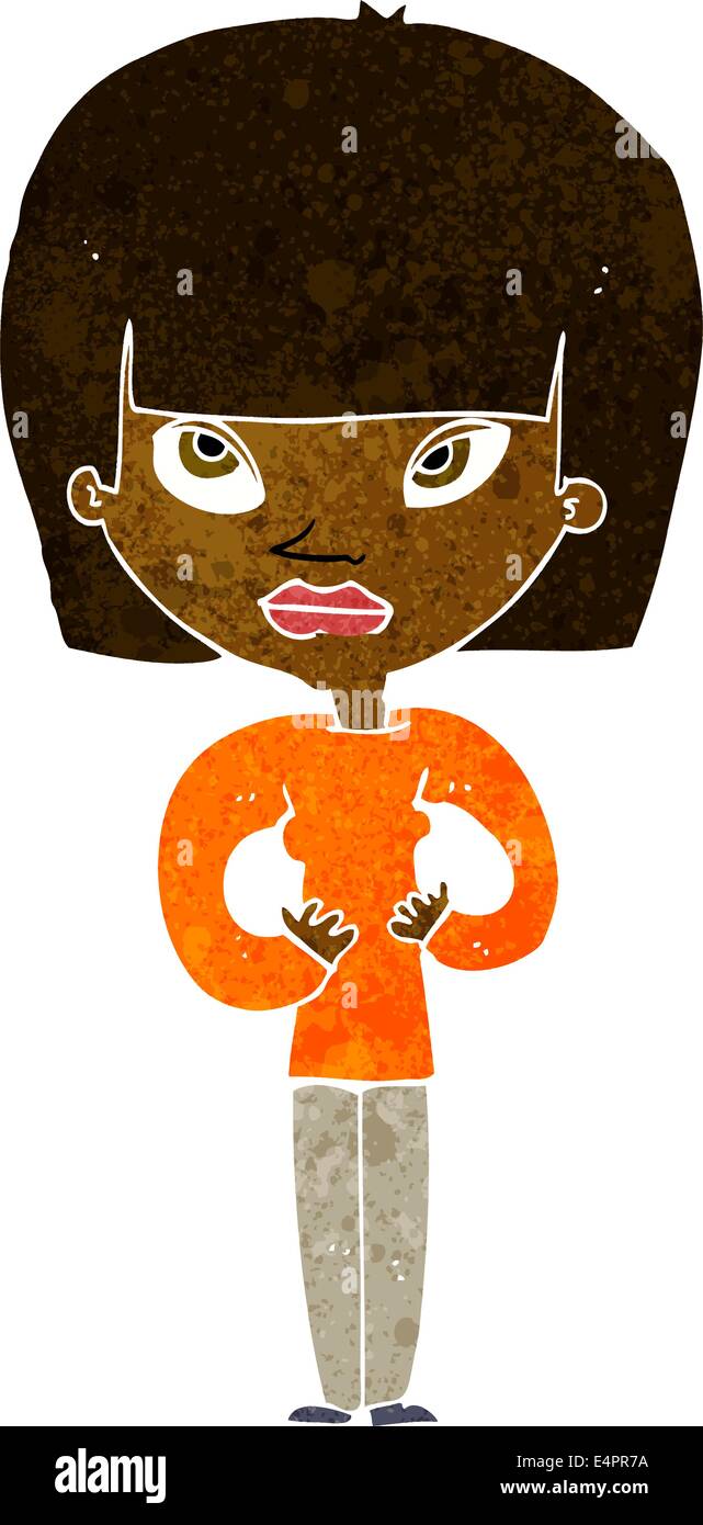 cartoon woman gesturing at herself Stock Vector Image & Art - Alamy