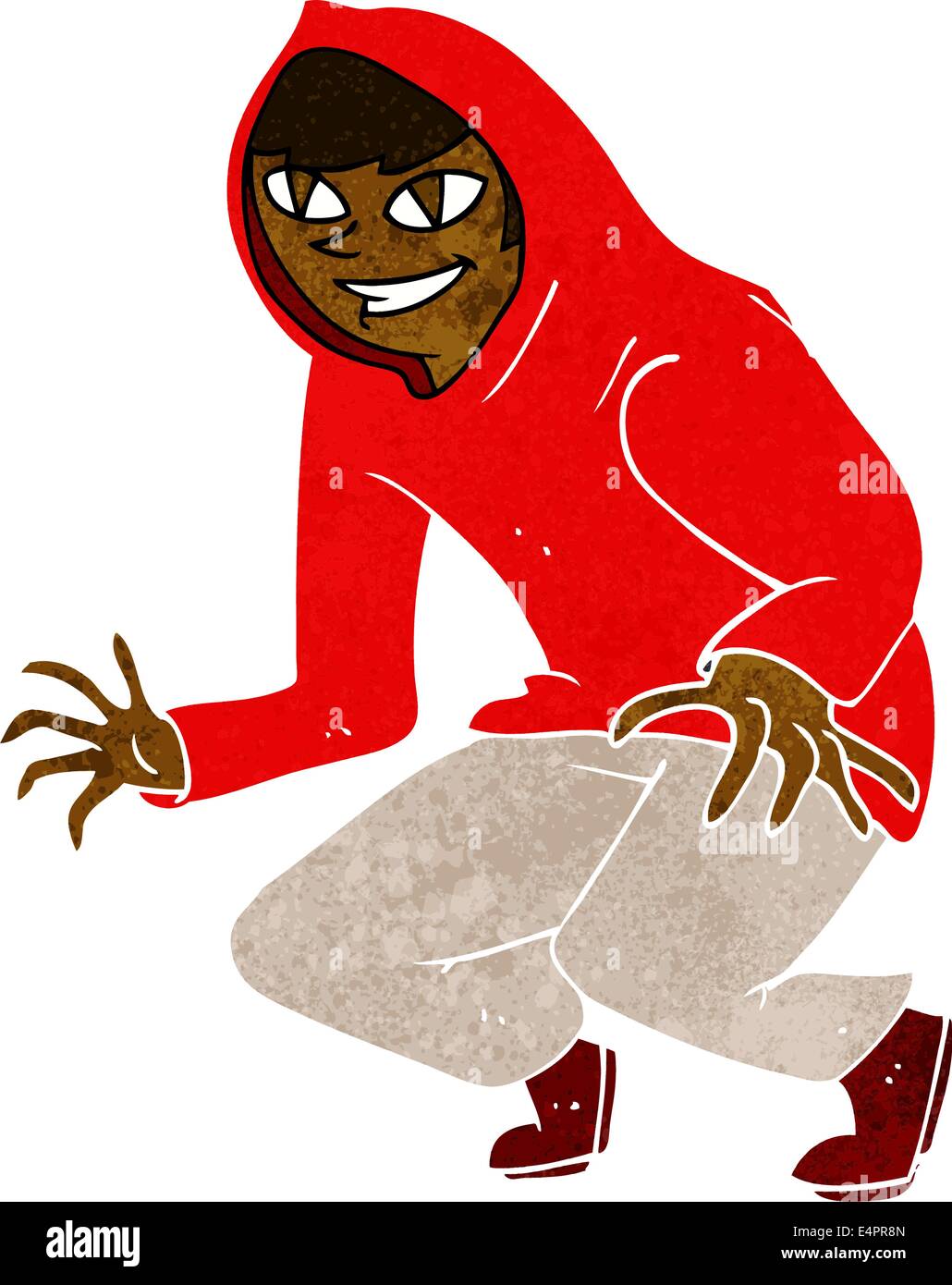 cartoon mischievous boy in hooded top Stock Vector Image & Art - Alamy