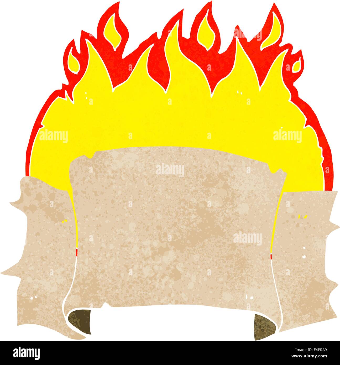 cartoon flaming heraldry scroll banner Stock Vector Image & Art - Alamy