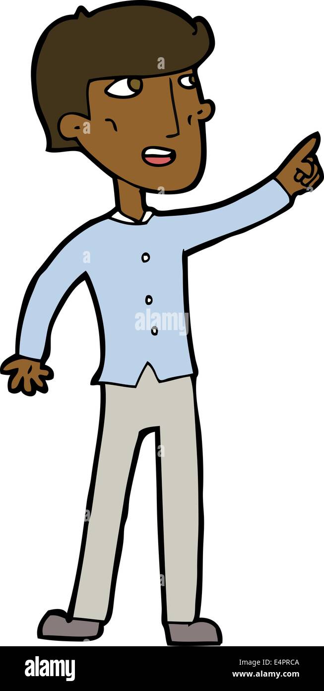 cartoon man pointing the way Stock Vector Image & Art - Alamy