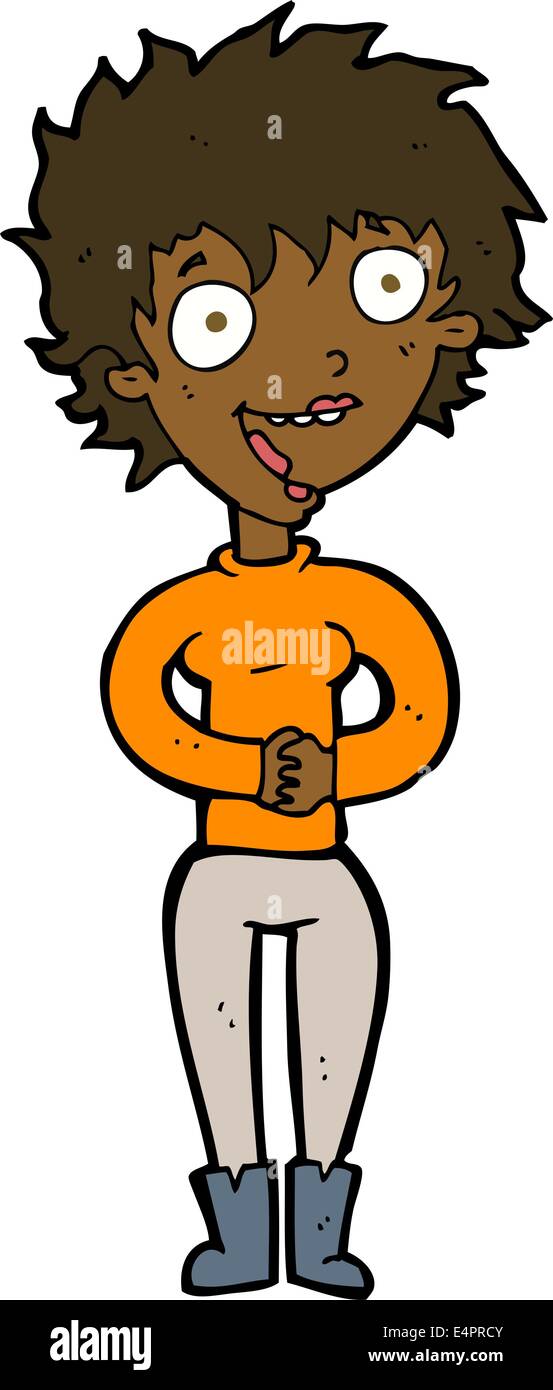 cartoon crazy excited woman Stock Vector Image & Art - Alamy