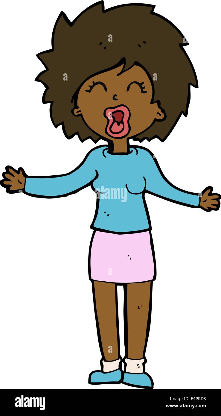 cartoon loud woman Stock Vector Image & Art - Alamy