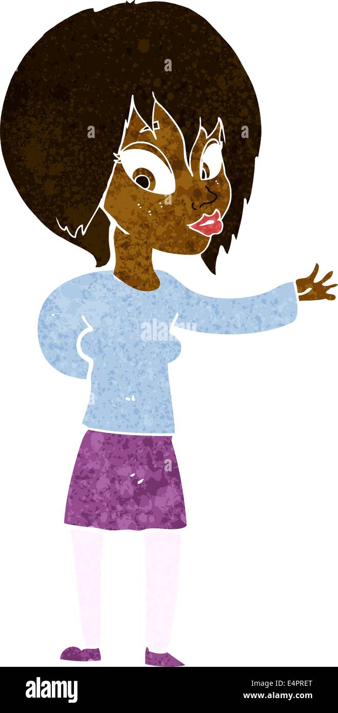 cartoon woman making welcome gesture Stock Vector Image & Art - Alamy