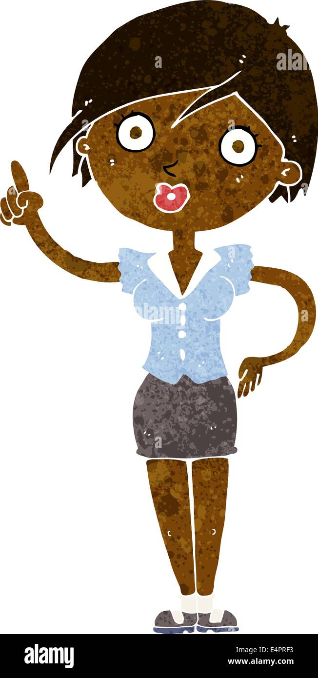 cartoon pretty woman with idea Stock Vector Image & Art - Alamy