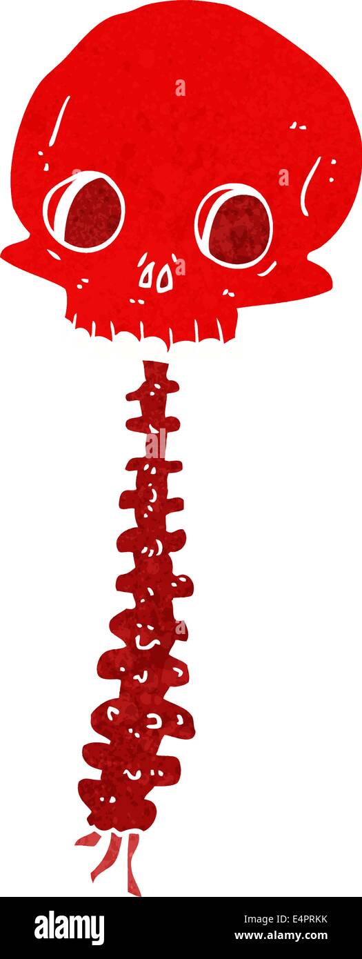 spooky cartoon skull and spine Stock Vector Image & Art - Alamy