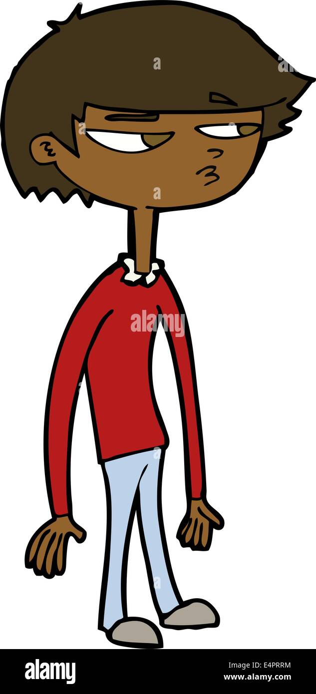 cartoon suspicious boy Stock Vector Image & Art - Alamy