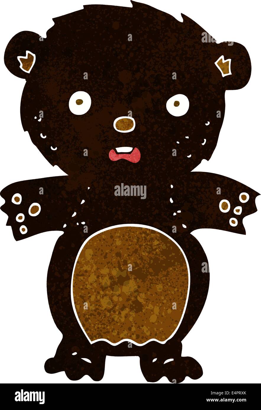 Frightened black bear cartoon hi-res stock photography and images - Alamy