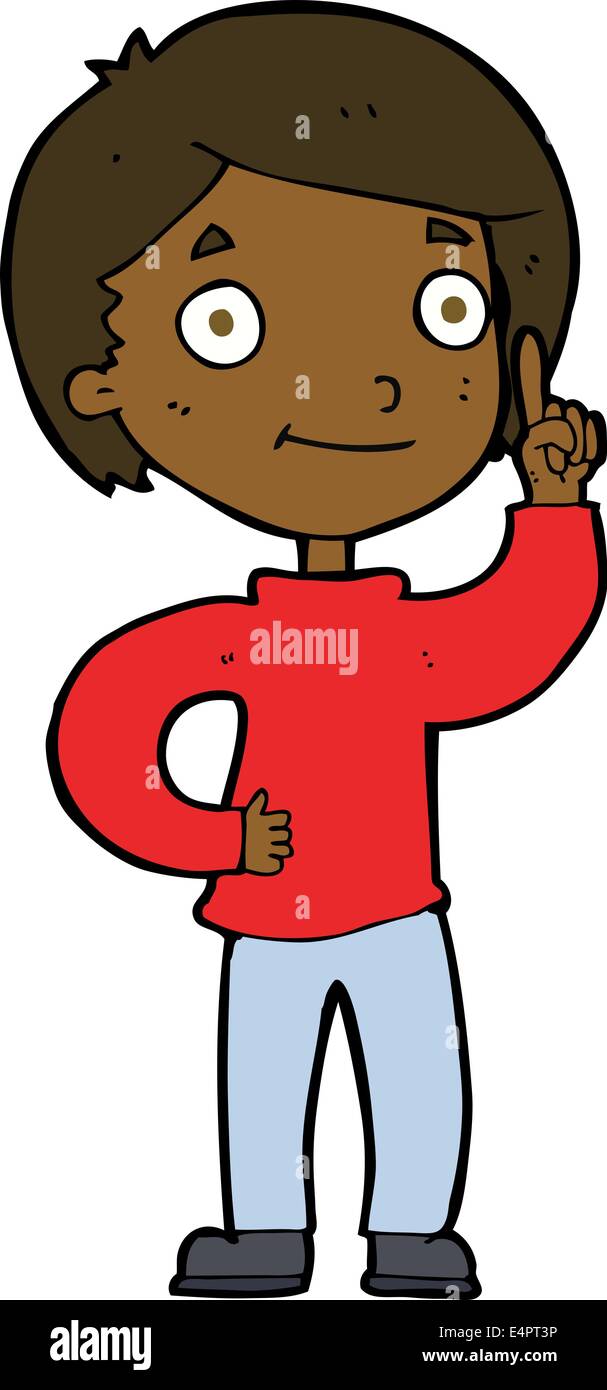 cartoon boy with idea Stock Vector Image & Art - Alamy