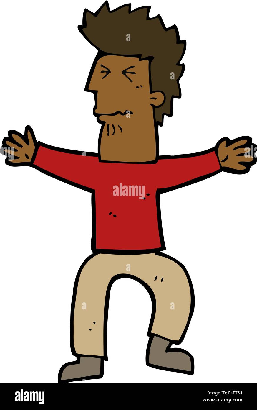 cartoon stressed out man Stock Vector Image & Art - Alamy