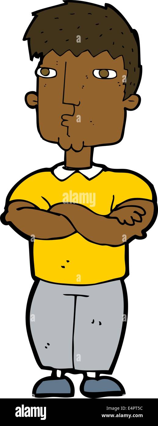 cartoon man with crossed arms Stock Vector Image & Art - Alamy