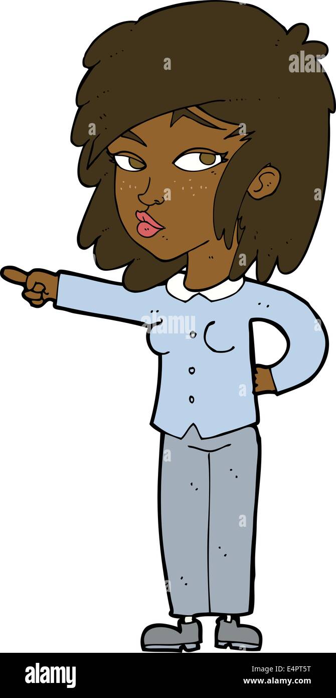 cartoon woman pointing Stock Vector Image & Art - Alamy