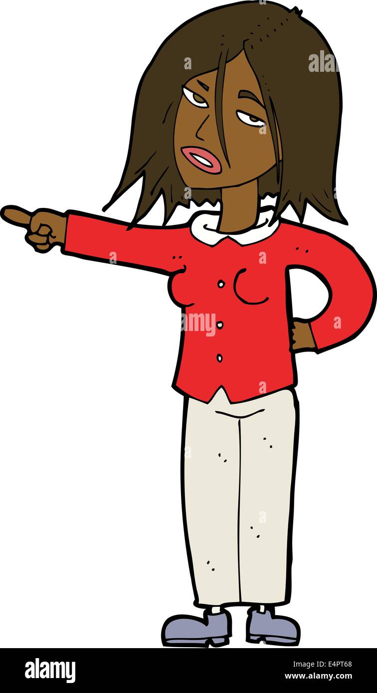cartoon woman pointing Stock Vector Image & Art - Alamy