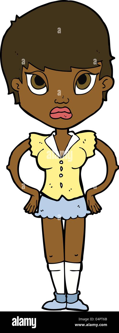 cartoon annoyed girl Stock Vector Image & Art - Alamy