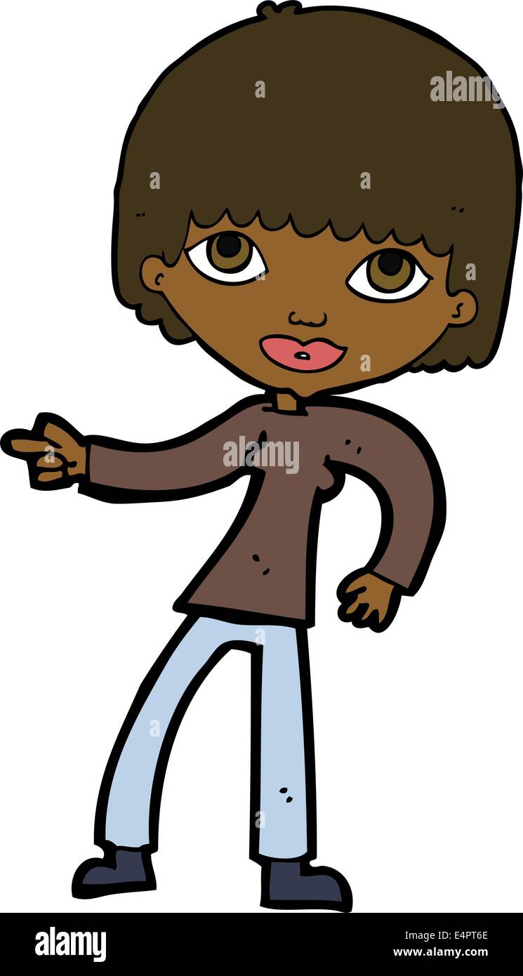 cartoon woman pointing Stock Vector Image & Art - Alamy