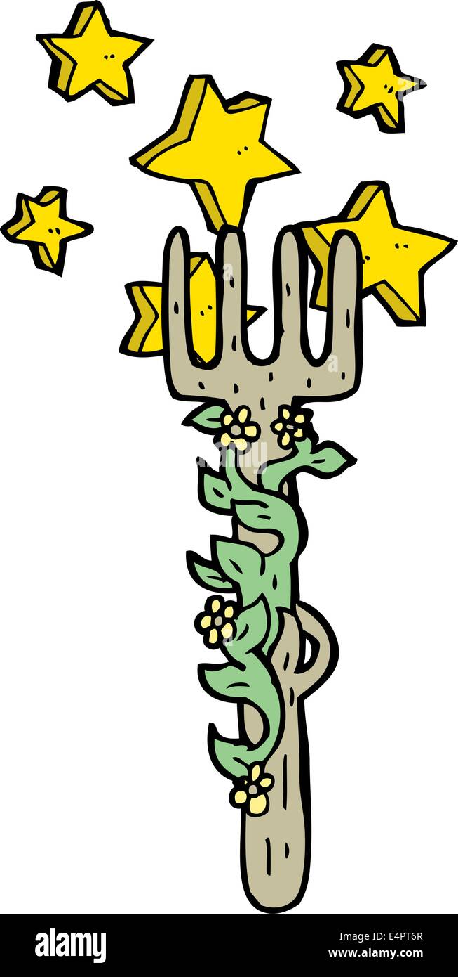 cartoon ornate wooden fork Stock Vector Image & Art - Alamy