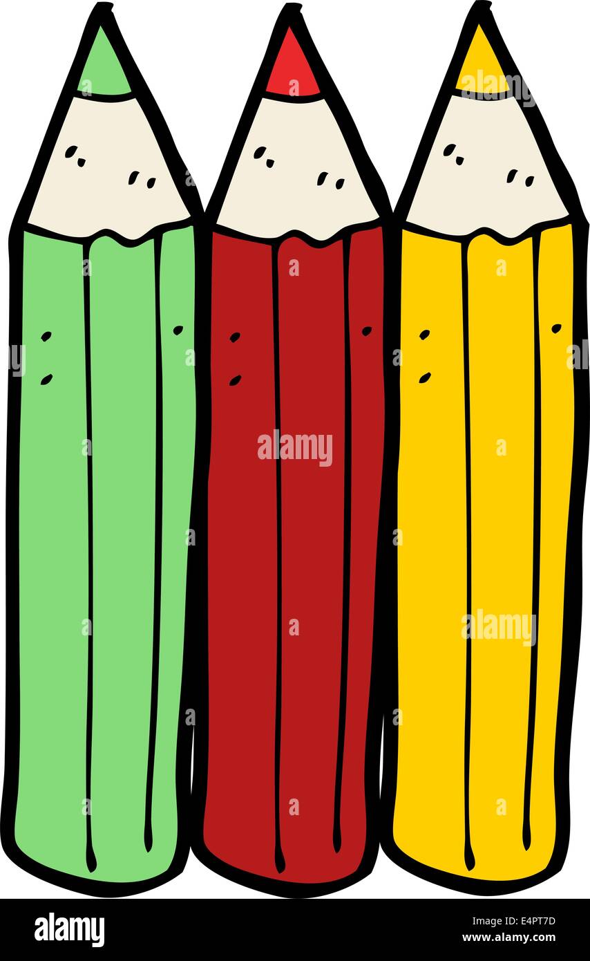 cartoon coloring pencils Stock Vector Image & Art - Alamy