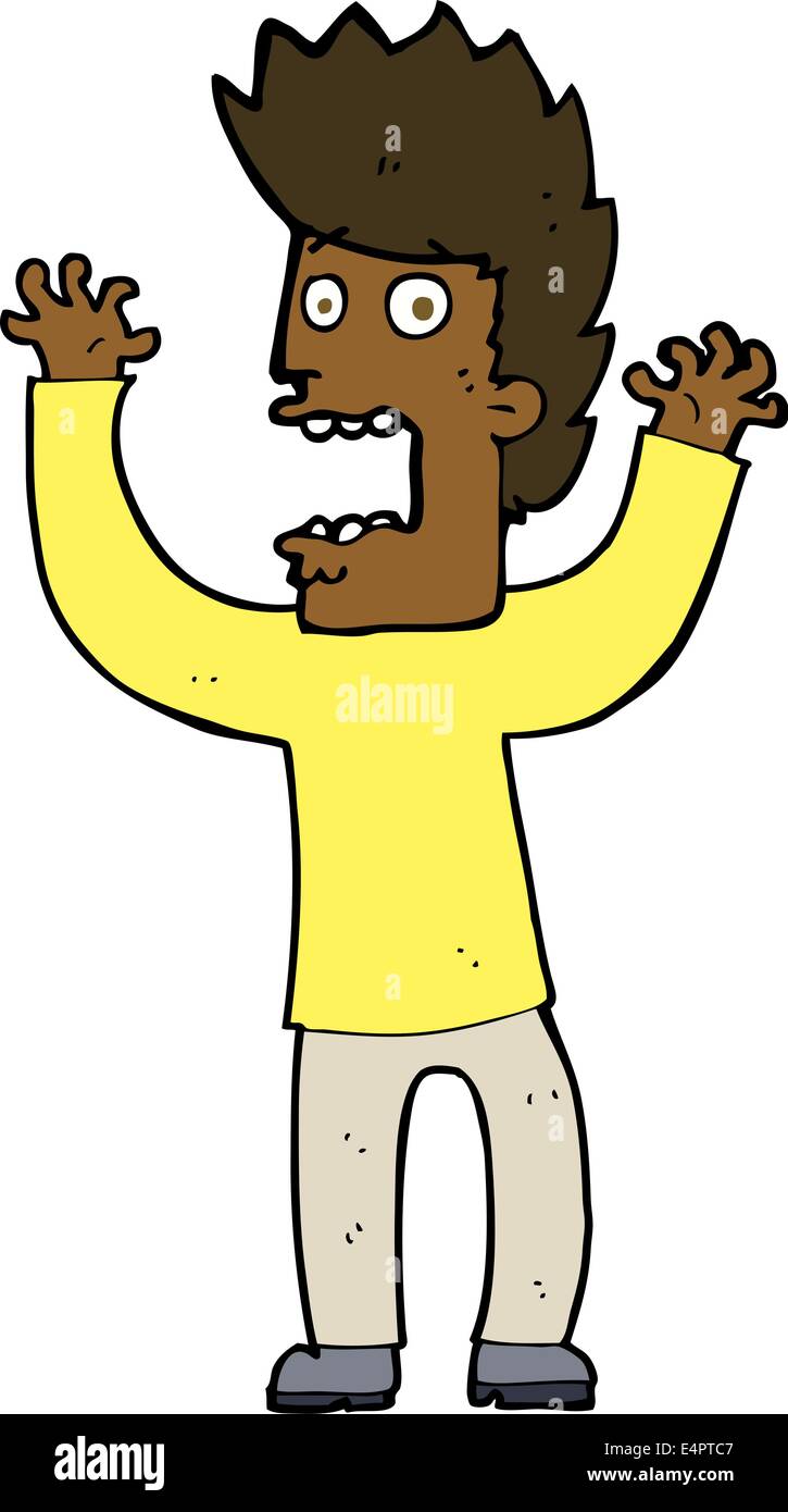 cartoon terrified man Stock Vector Image & Art - Alamy