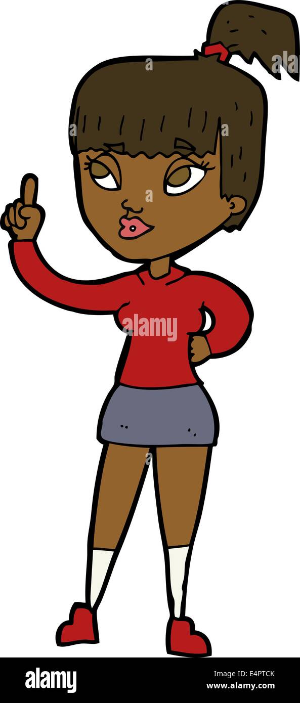 cartoon attractive girl with idea Stock Vector Image & Art - Alamy