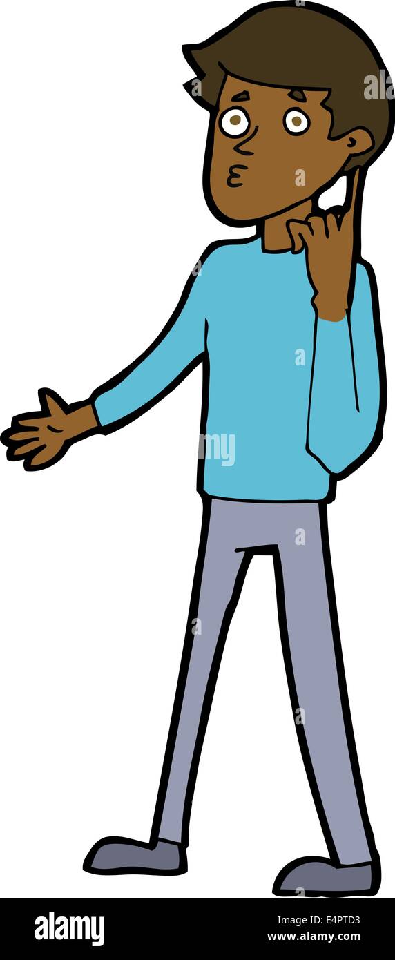 cartoon man asking question Stock Vector Image & Art - Alamy