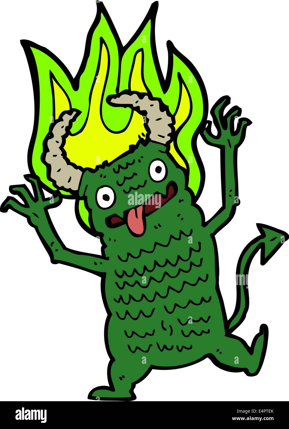 Cartoon illustration devil waving Stock Vector Images - Alamy