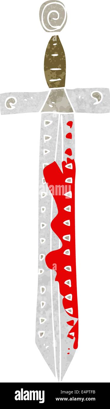 Cartoon blood splattered sword hi-res stock photography and images - Alamy