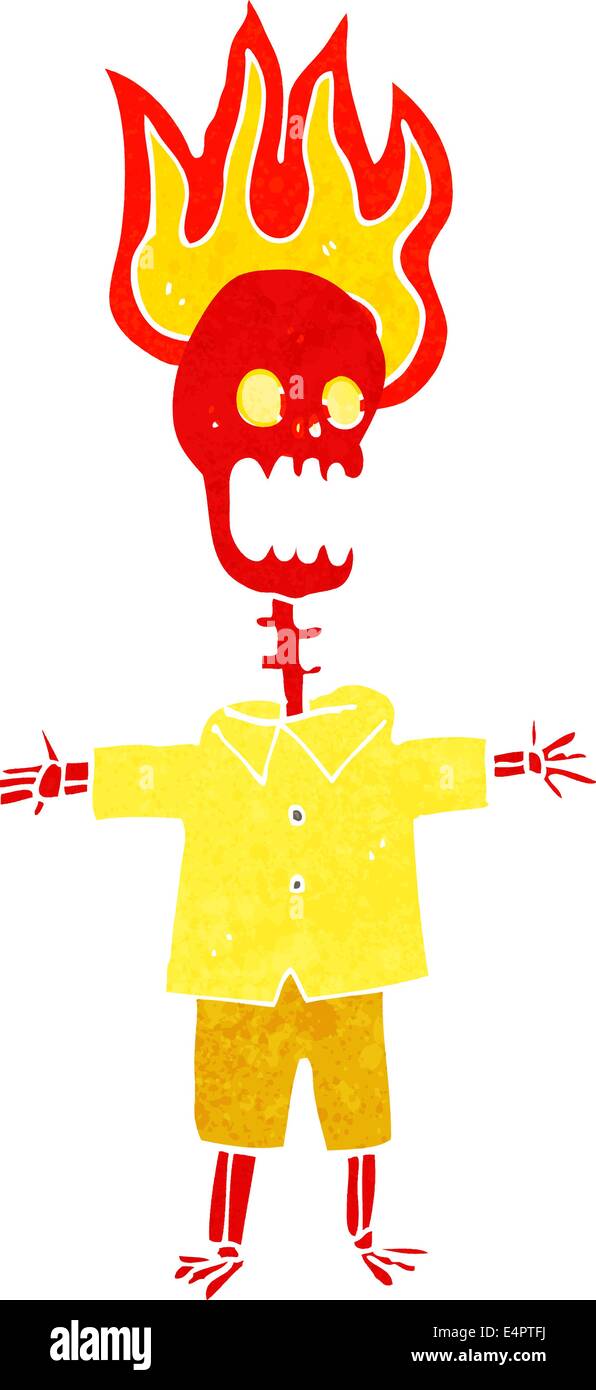 cartoon flaming skeleton Stock Vector Image & Art - Alamy