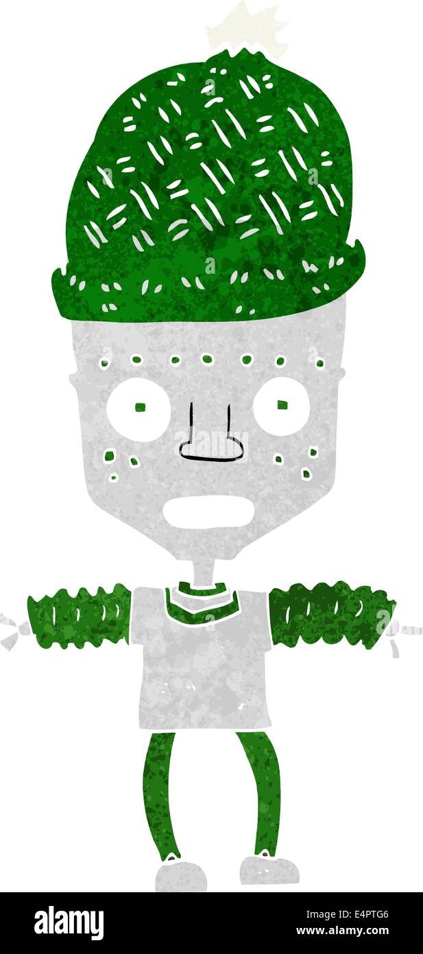 cartoon robot wearing hat Stock Vector Image & Art - Alamy