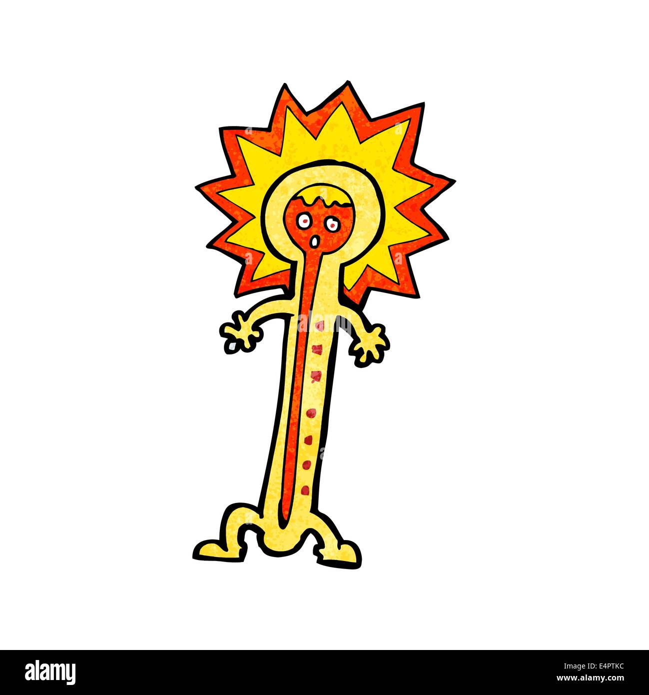 Cartoon hot thermometer Cut Out Stock Images & Pictures - Alamy