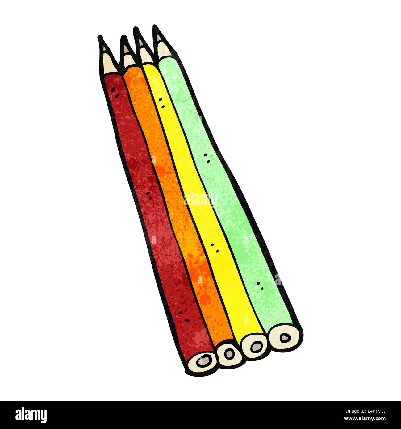 cartoon colored pencils Stock Vector Image & Art - Alamy
