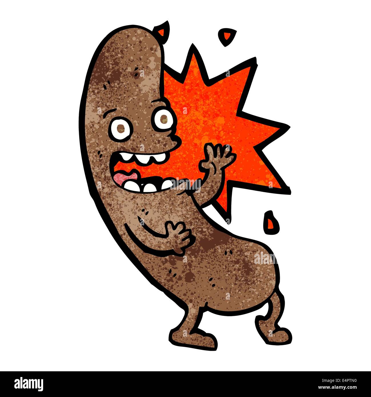 crazy cartoon sausage Stock Vector Image & Art - Alamy