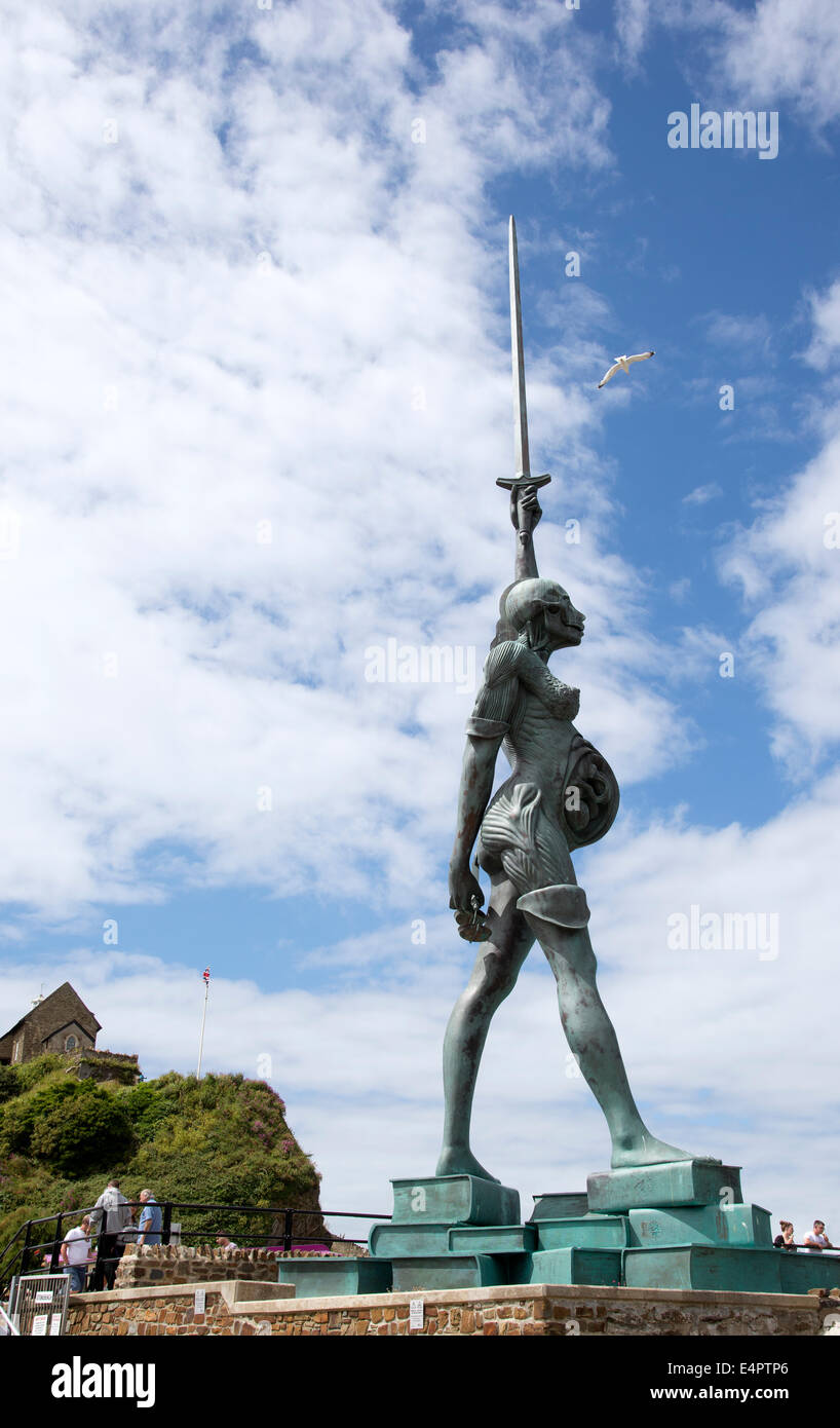 Verity by Damien Hirst at Ilfracombe Pier North Devon England UK Stock ...