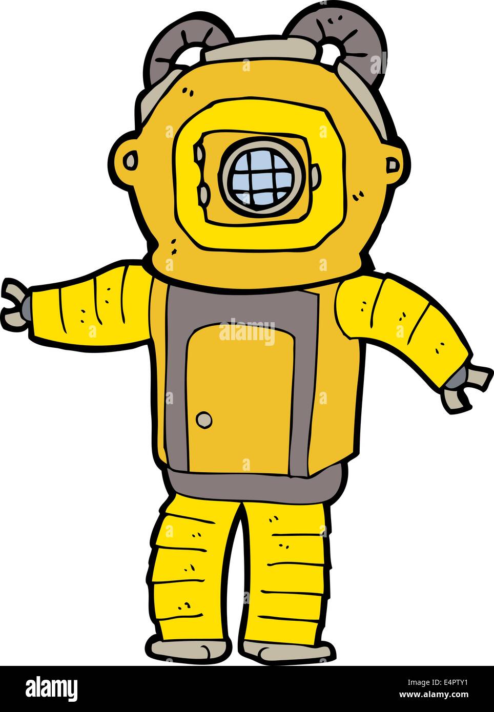 Funny deep diver cartoon Stock Vector Images - Alamy