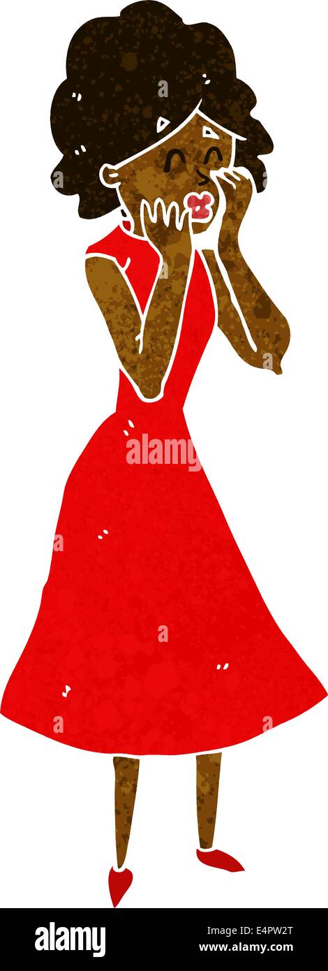 cartoon worried woman Stock Vector Image & Art - Alamy