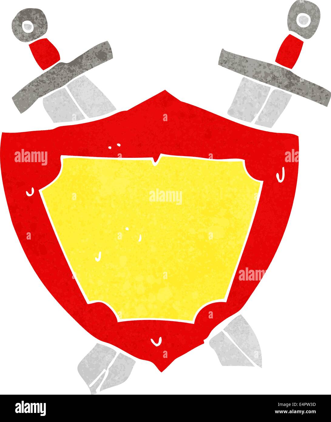 cartoon shield and swords Stock Vector Image & Art - Alamy