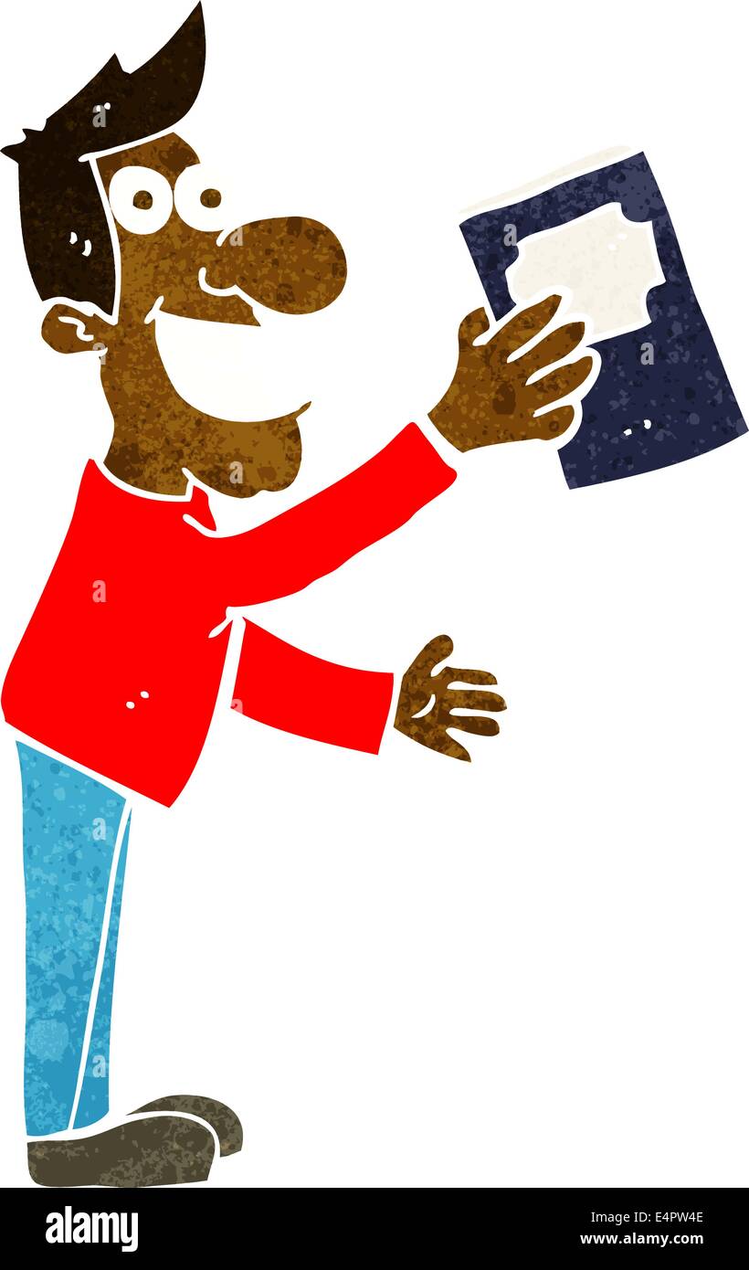 cartoon man with book Stock Vector Image & Art - Alamy