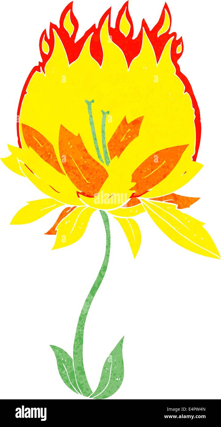 cartoon burning flower Stock Vector Image & Art - Alamy
