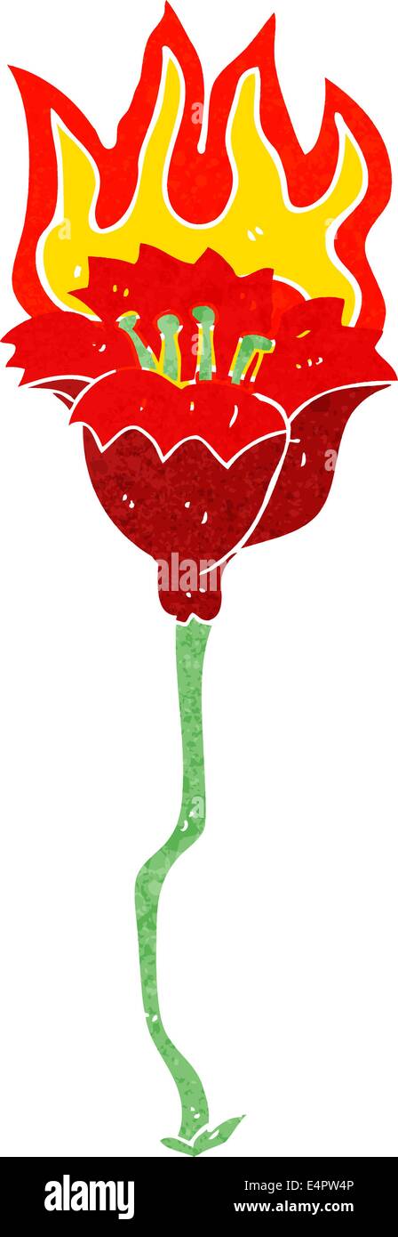 cartoon burning flower Stock Vector Image & Art - Alamy