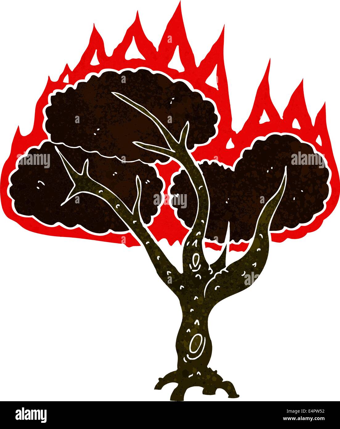 cartoon burning tree Stock Vector Image & Art - Alamy