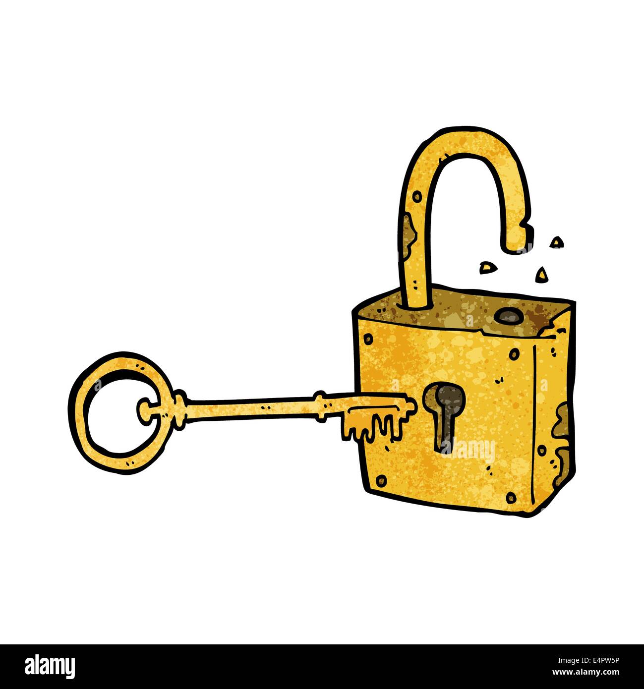 cartoon rusty old padlock Stock Vector Image & Art - Alamy