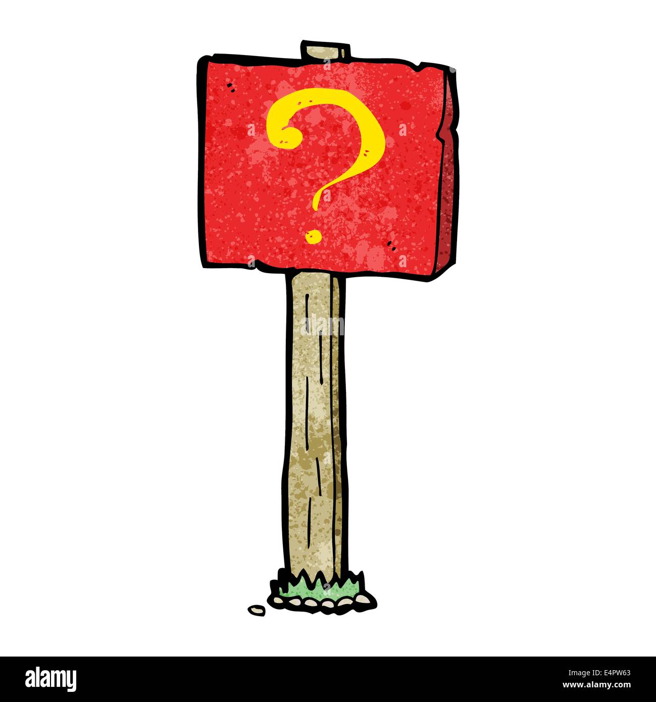 Cartoon signpost question mark hi-res stock photography and images - Alamy