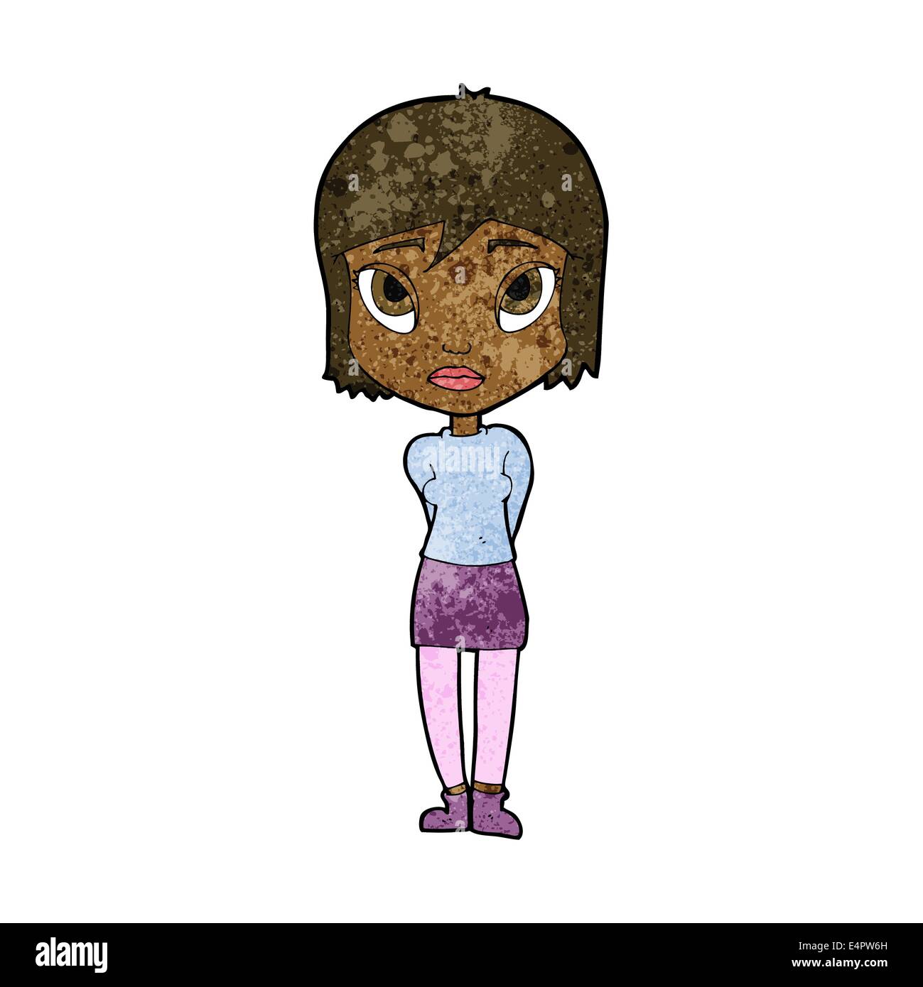 cartoon shy girl Stock Vector Image & Art - Alamy