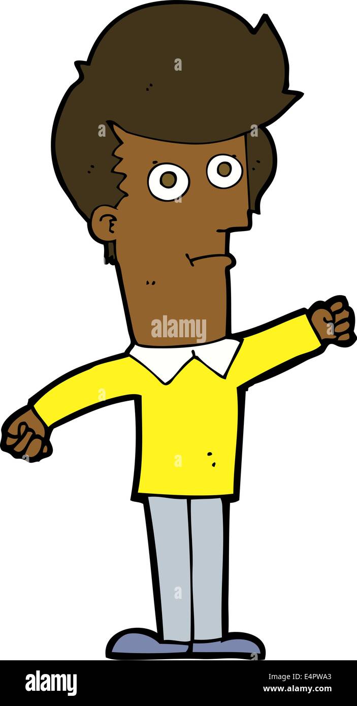Cartoon man punching hi-res stock photography and images - Alamy