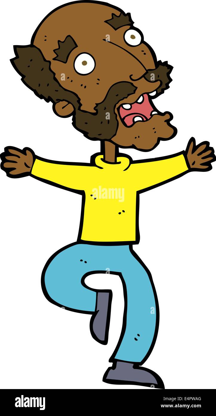 cartoon old man having a fright Stock Vector Image & Art - Alamy