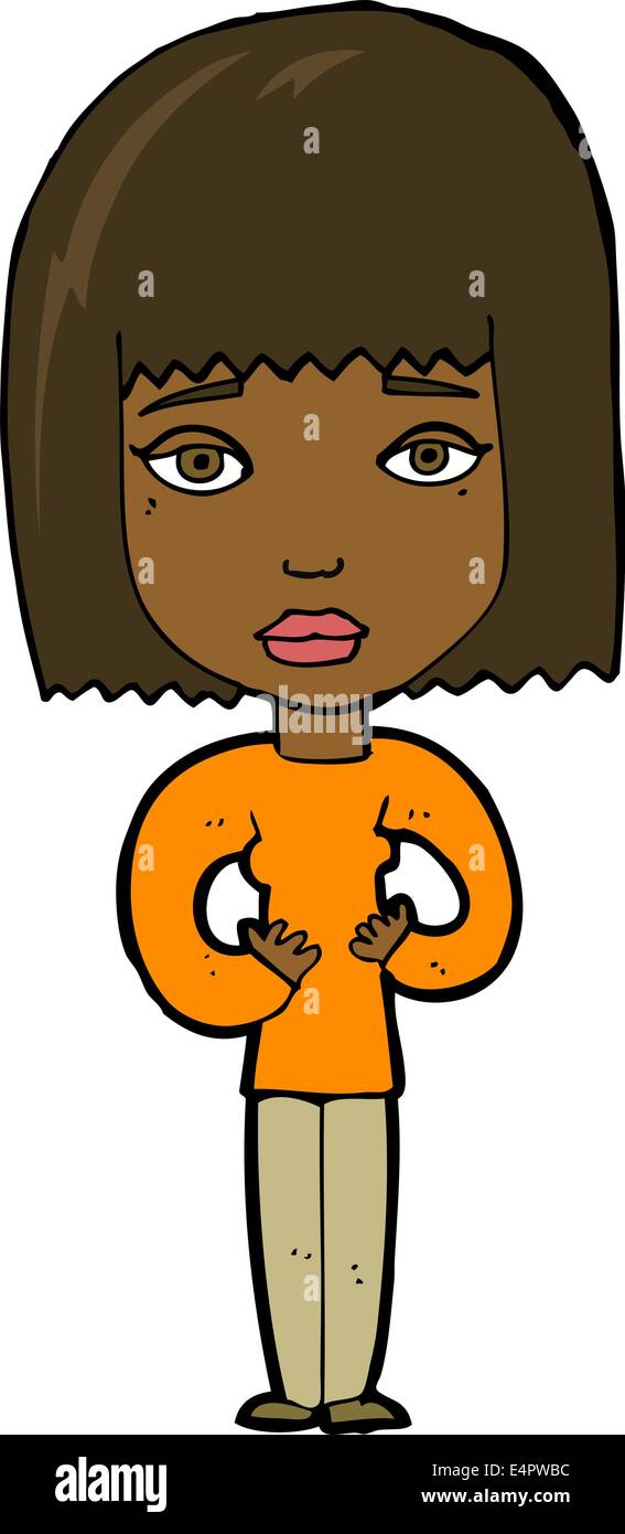 cartoon woman indicating self Stock Vector Image & Art - Alamy